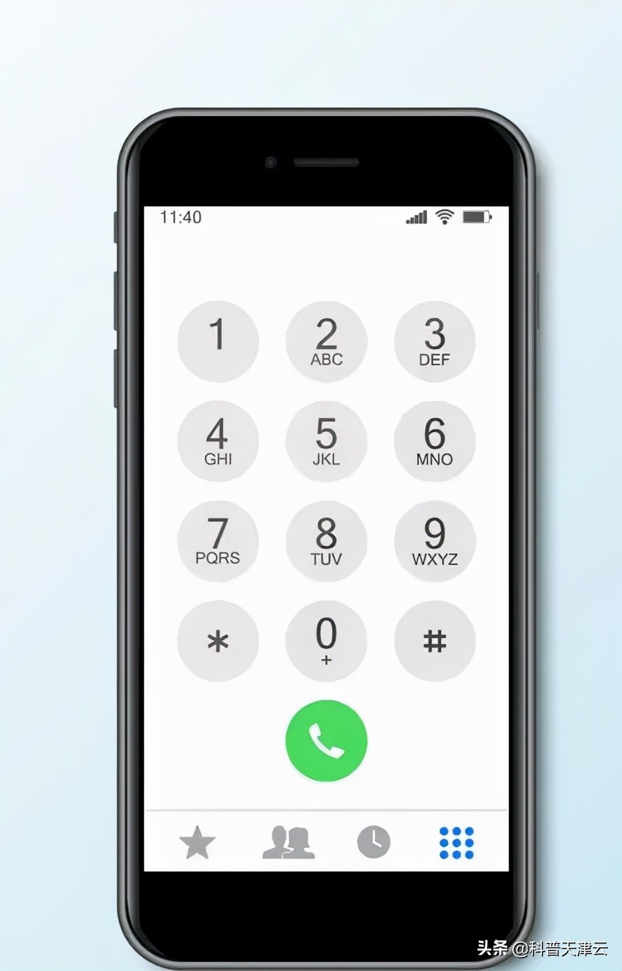 Why is the 123 on the dial pad of the mobile phone on the top, but the ...