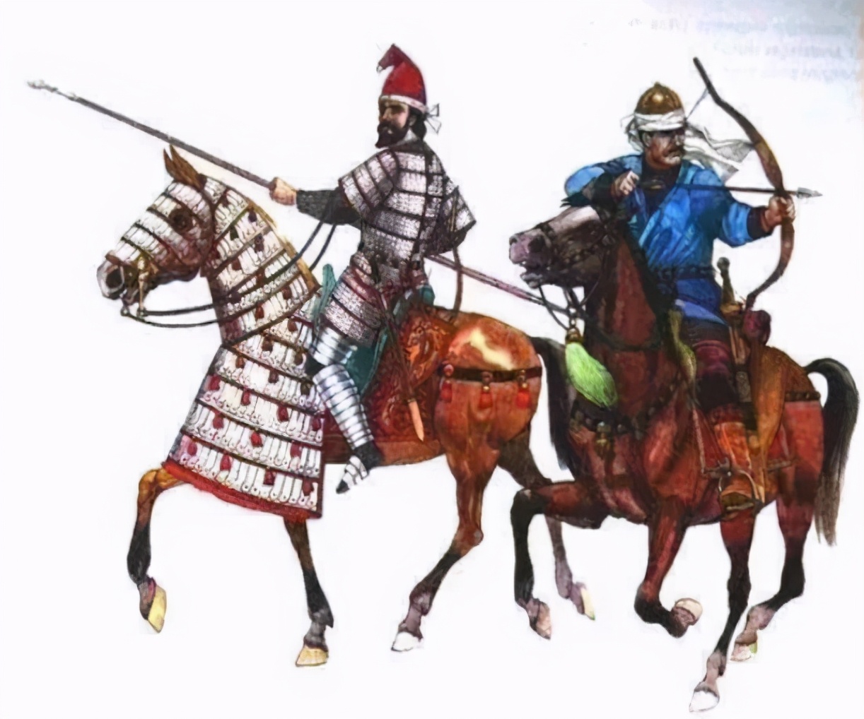 The cavalry has no stirrups, so they can't face the heavy infantry? In ...