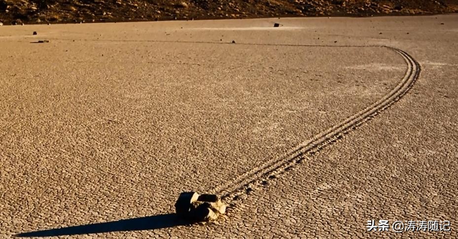 Stones move secretly and leave traces. How do you think this phenomenon ...