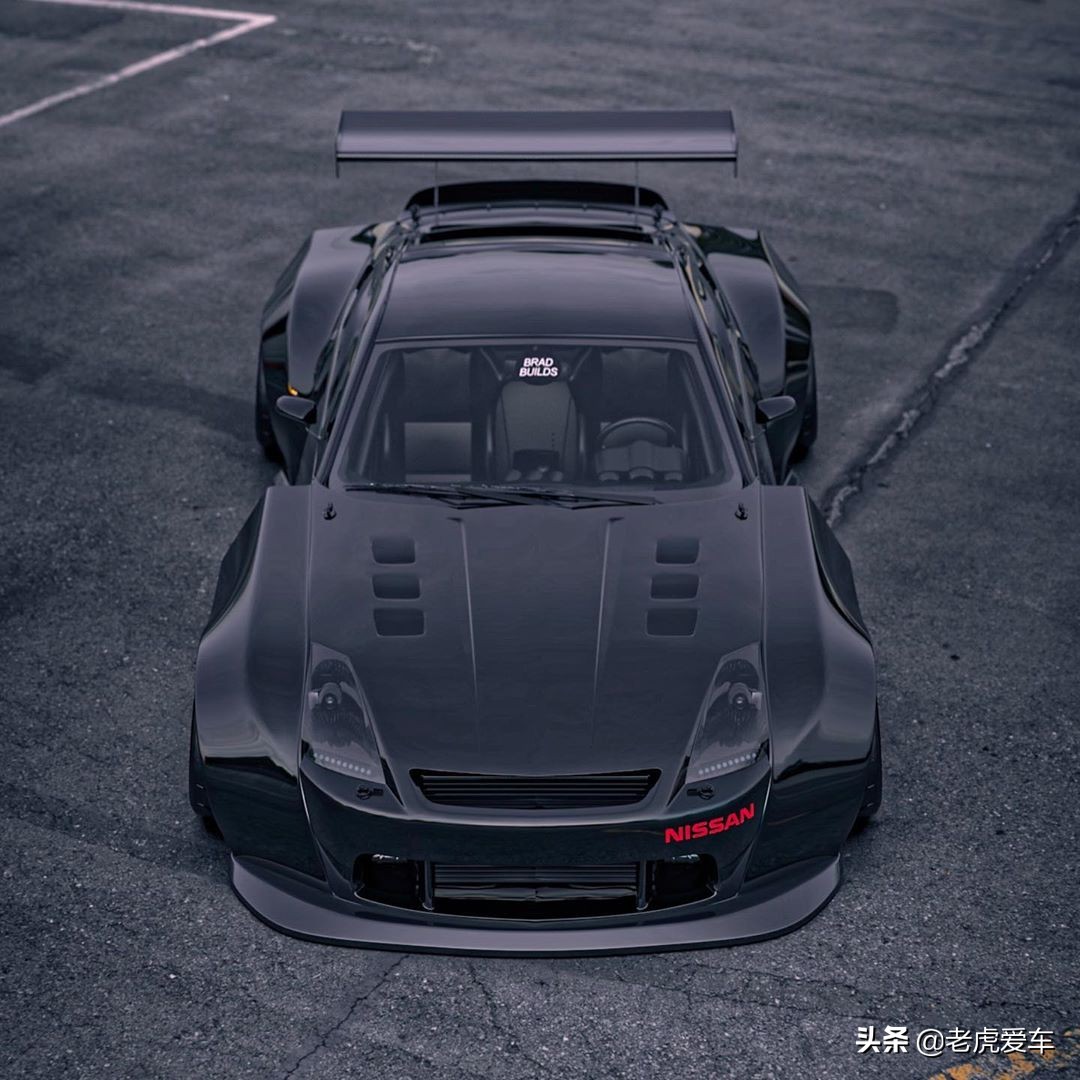 Ultra-wide wide-body modification, Nissan 350Z, Black Samurai sports ...