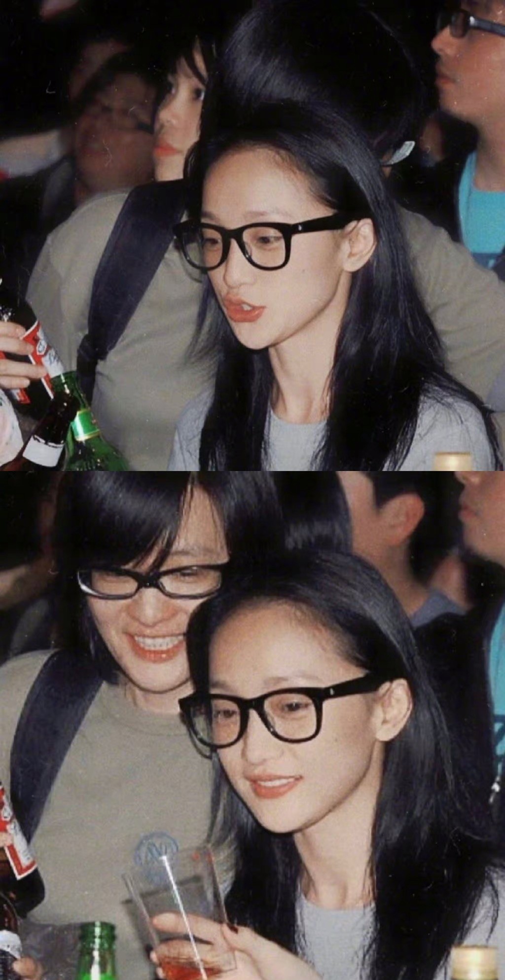 Zhou Xun's makeup photos were exposed 13 years ago. The black-framed glasses were full of ...