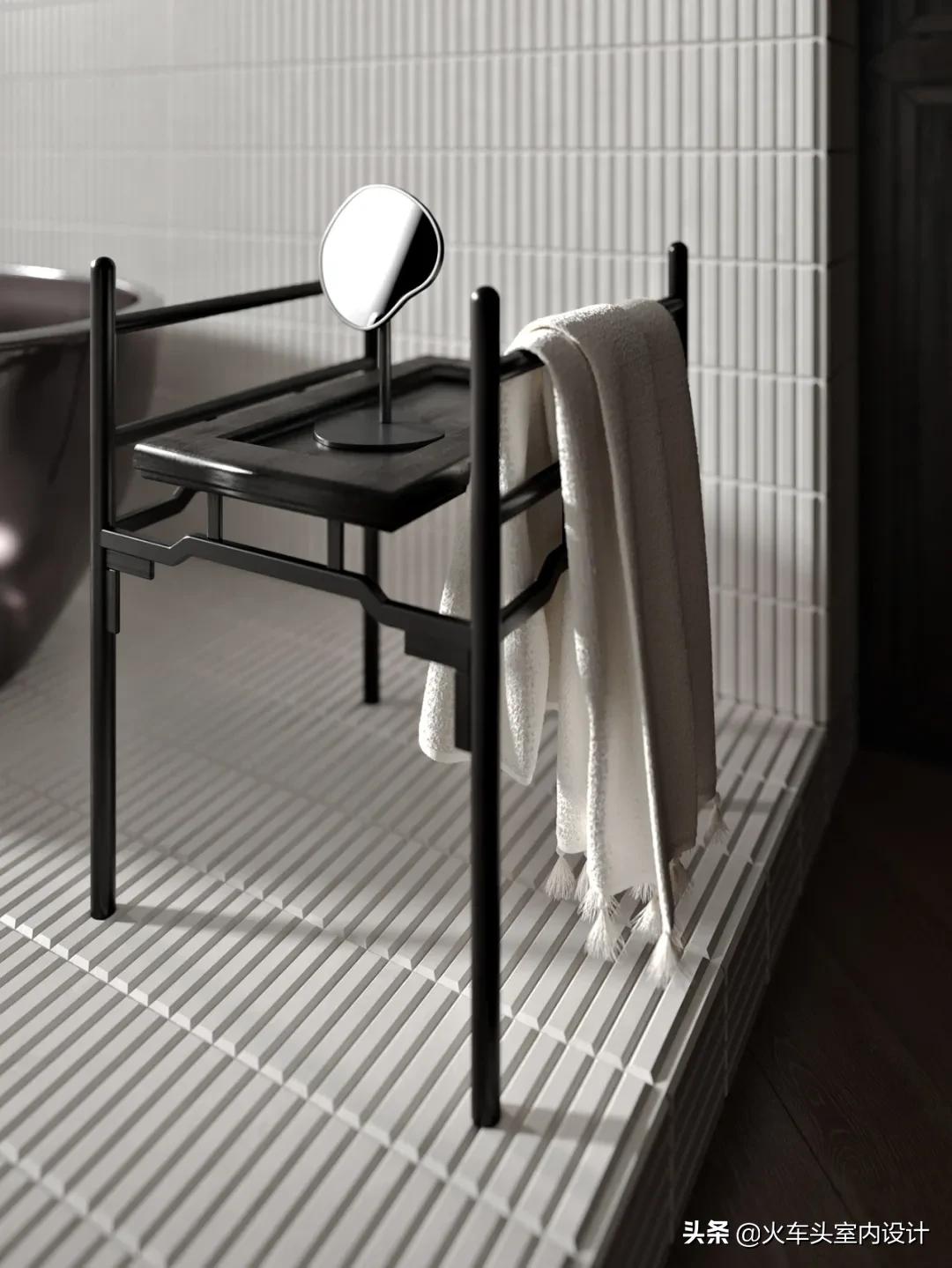 213 square meters large flat floor design, classic elements build an ...