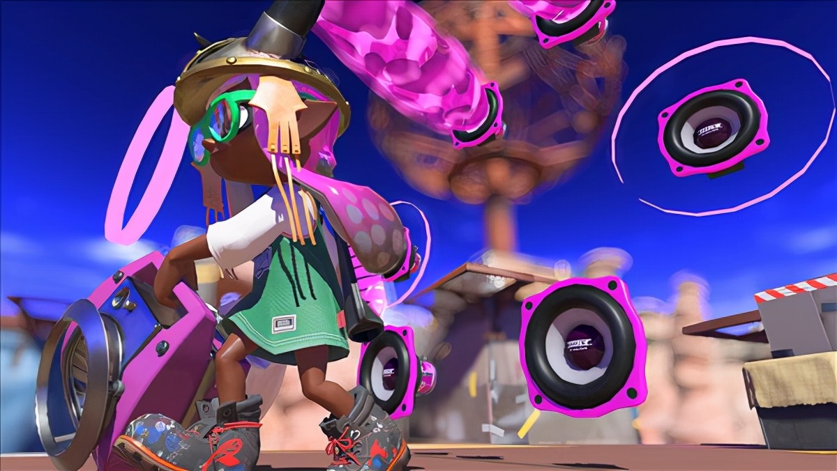 "Splatoon 3" screenshot map Scorch Gorge, weapon Trizooka - iNEWS