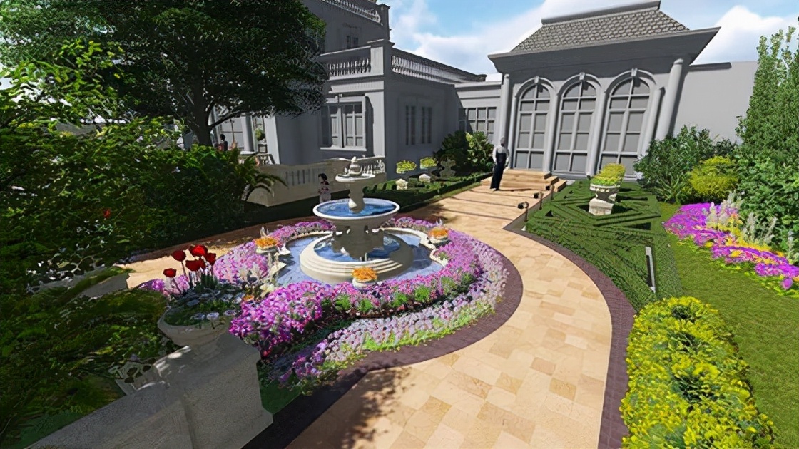 Complete the courtyard landscape design in one article, with 133 villa ...