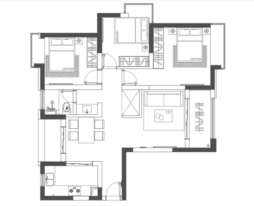 Three generations living in 78 square meters, just need to be ...
