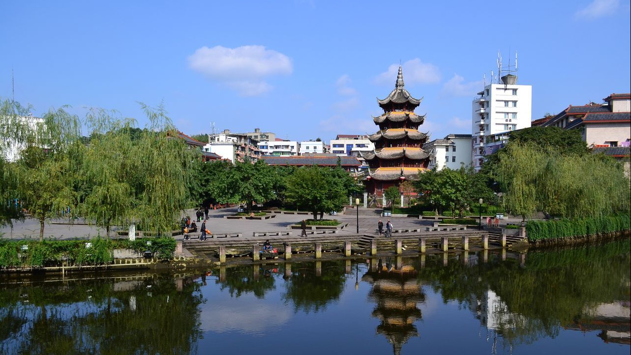 In a county of Suining, the tower of Jiufeng Temple is 36 meters high ...
