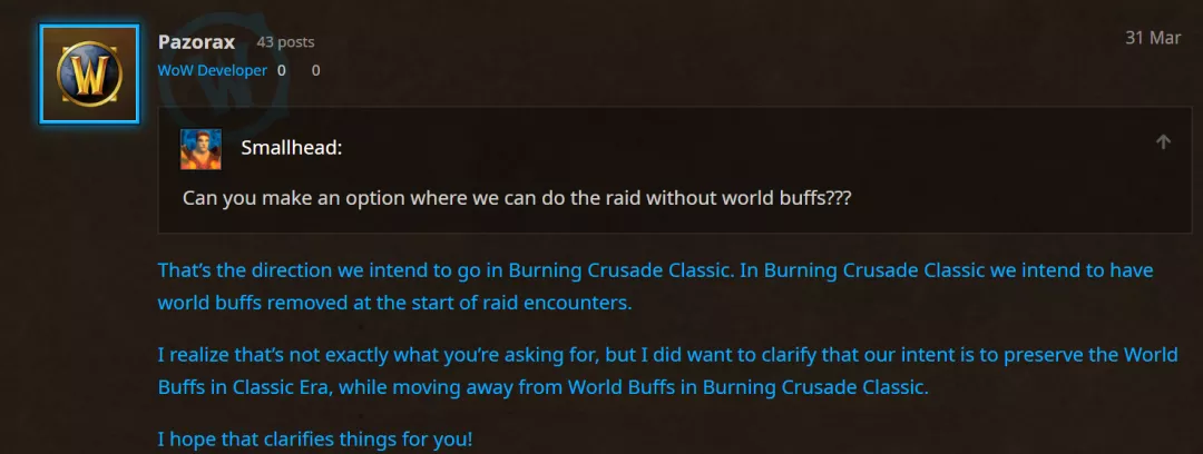 World of Warcraft TBC Nostalgia: Players measured the Circus BUFF ...