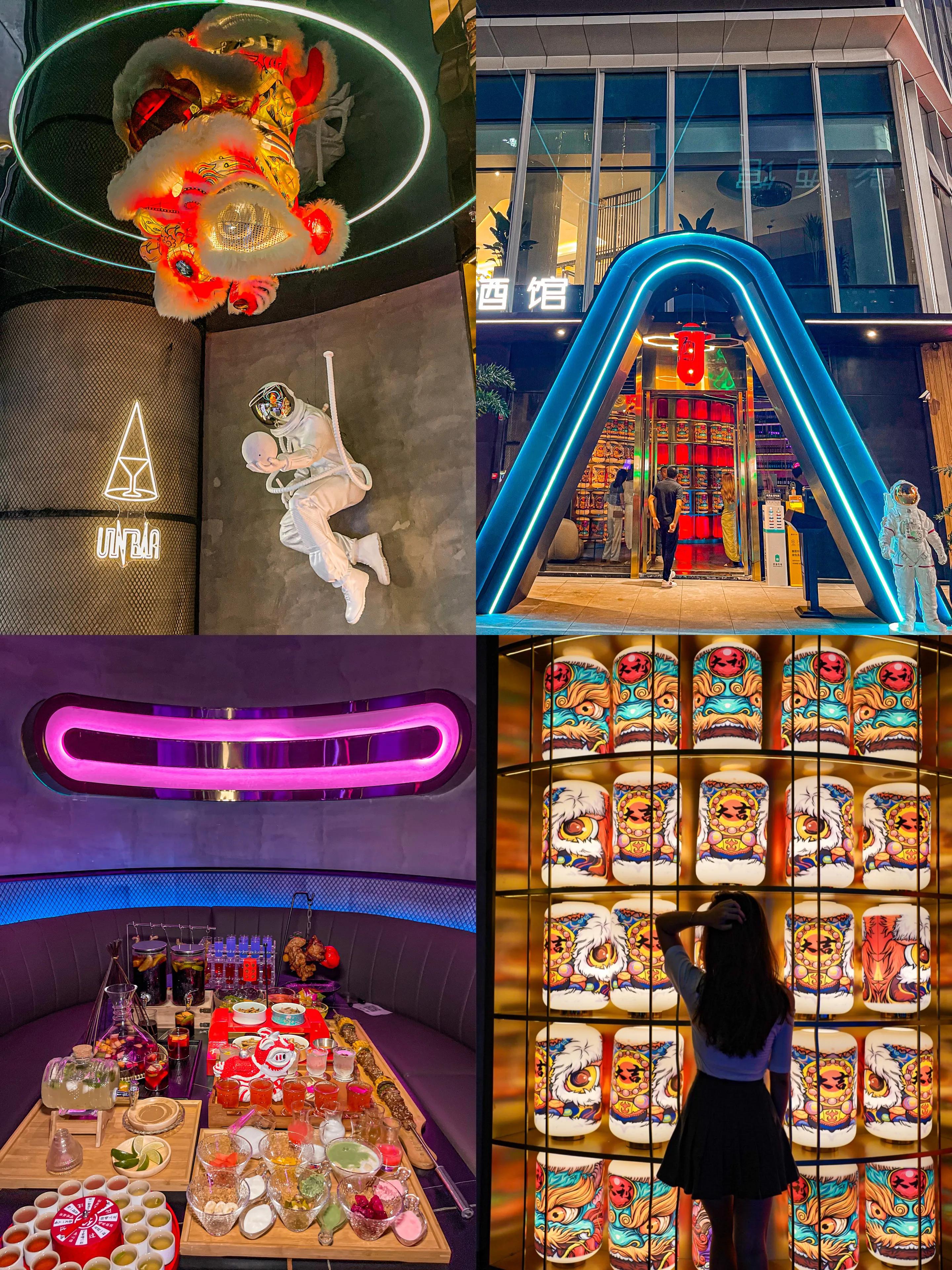 Chongqing's super atmospheric bar‼️Cyberpunk? Take pictures with wine ...