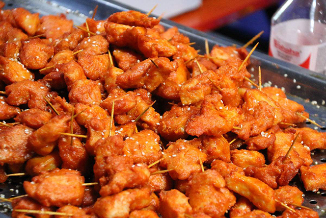 The toothpick meat that does not need to be fried is for children to ...