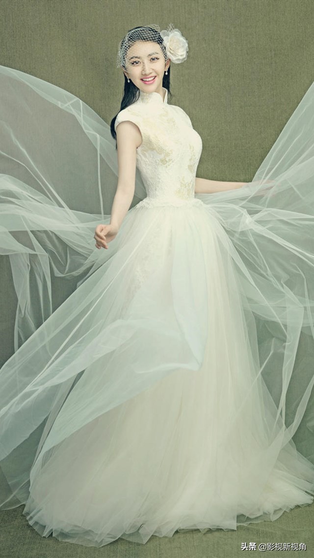 Jing Tian's early wedding photo shoot went viral, and she wore a white ...