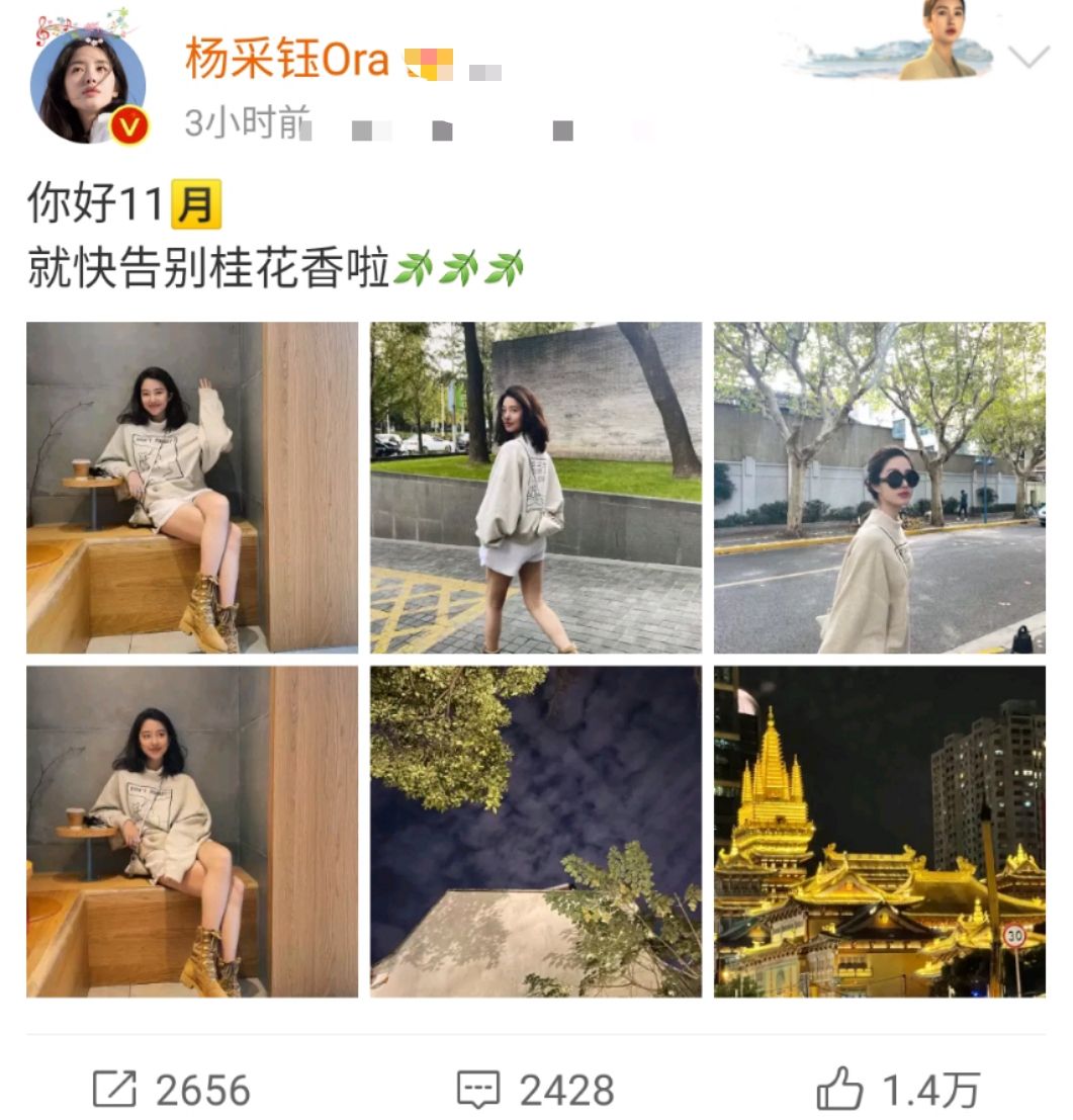 29-year-old Yang Caiyu shows off her figure on the side of the road ...