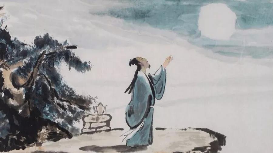 When Li Bai left his hometown, the bright moon accompanied him, so Li ...
