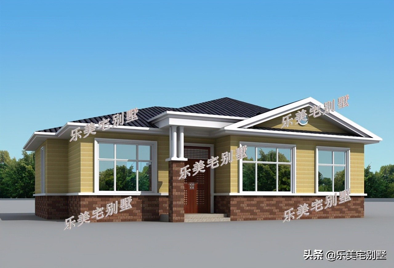 140m2 or more rural bungalow, one-layer villa design, housing limit is ...