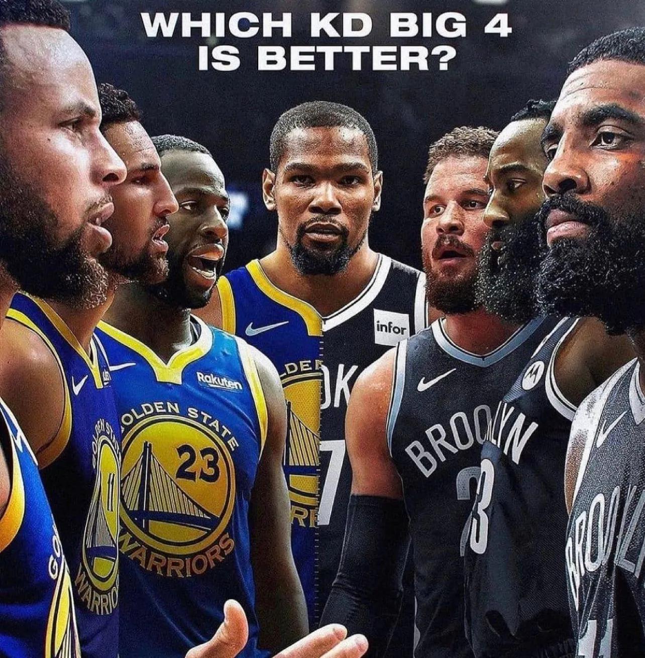 The US media listed the Warriors Big Four and the Nets Big Four led by ...