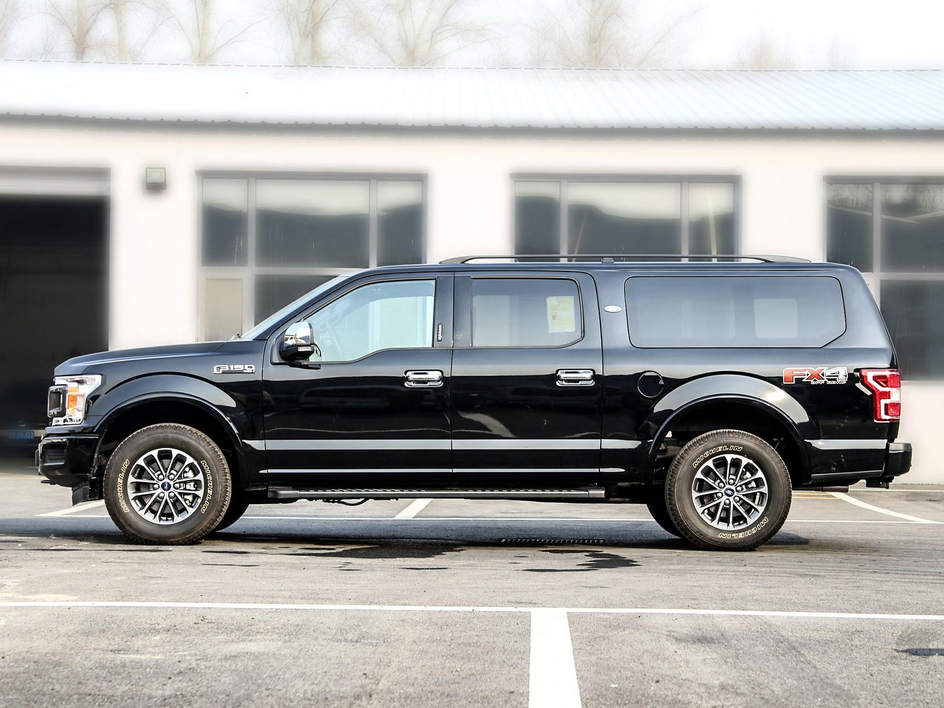 A large SUV modified by a pickup truck, with a lot of space and great ...
