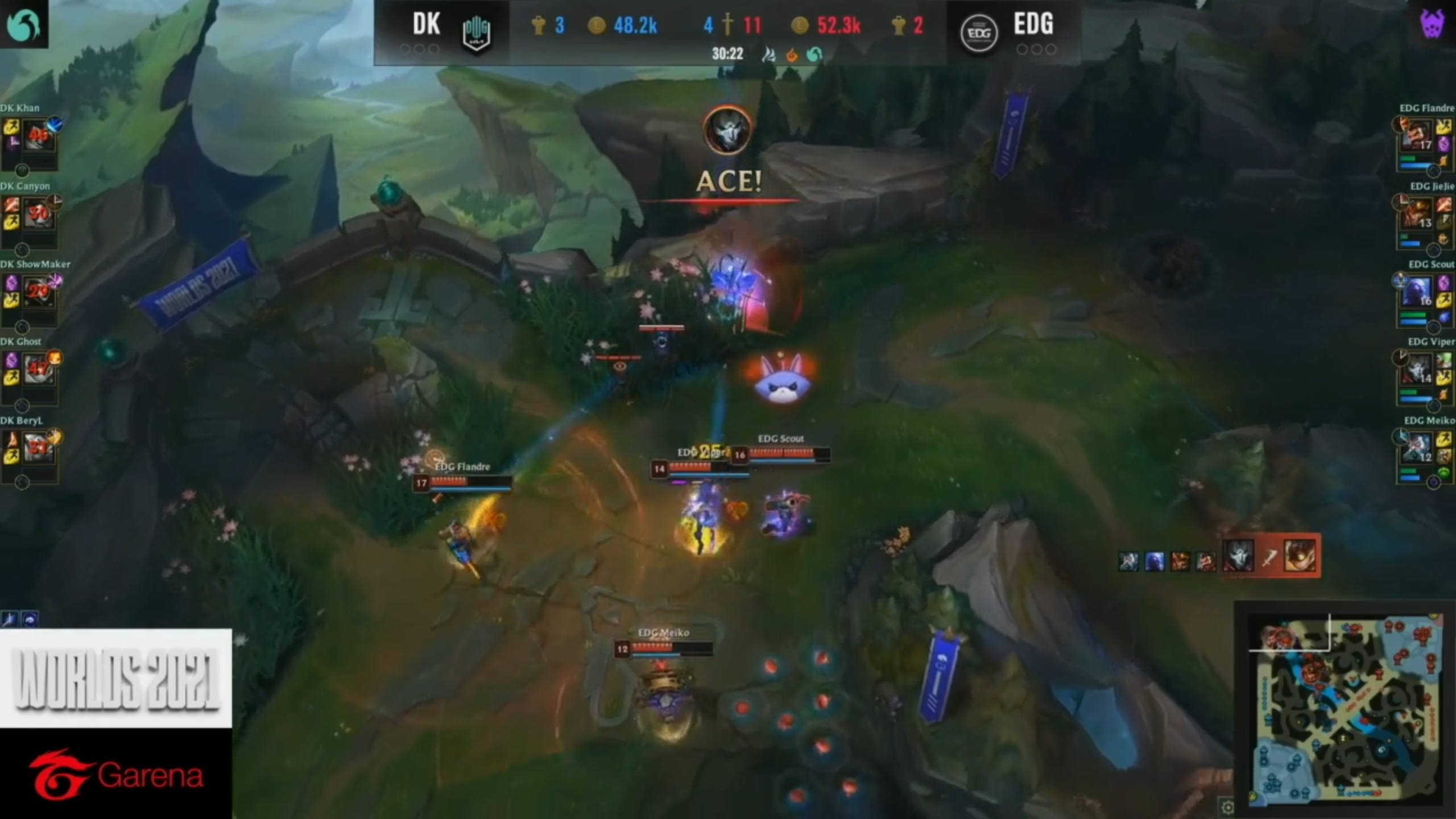 The knight returns without breaking or standing!EDG defeated DK 3-2 to win the S11 World ...