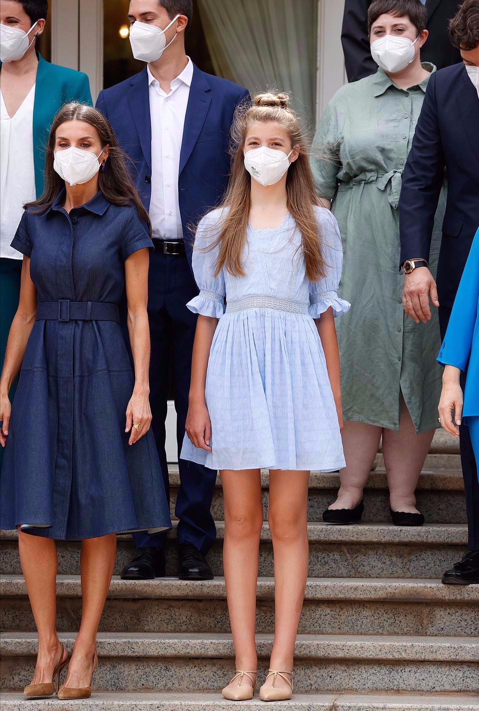 The Spanish Princess Leonor wins her sister time!The red dress is so ...