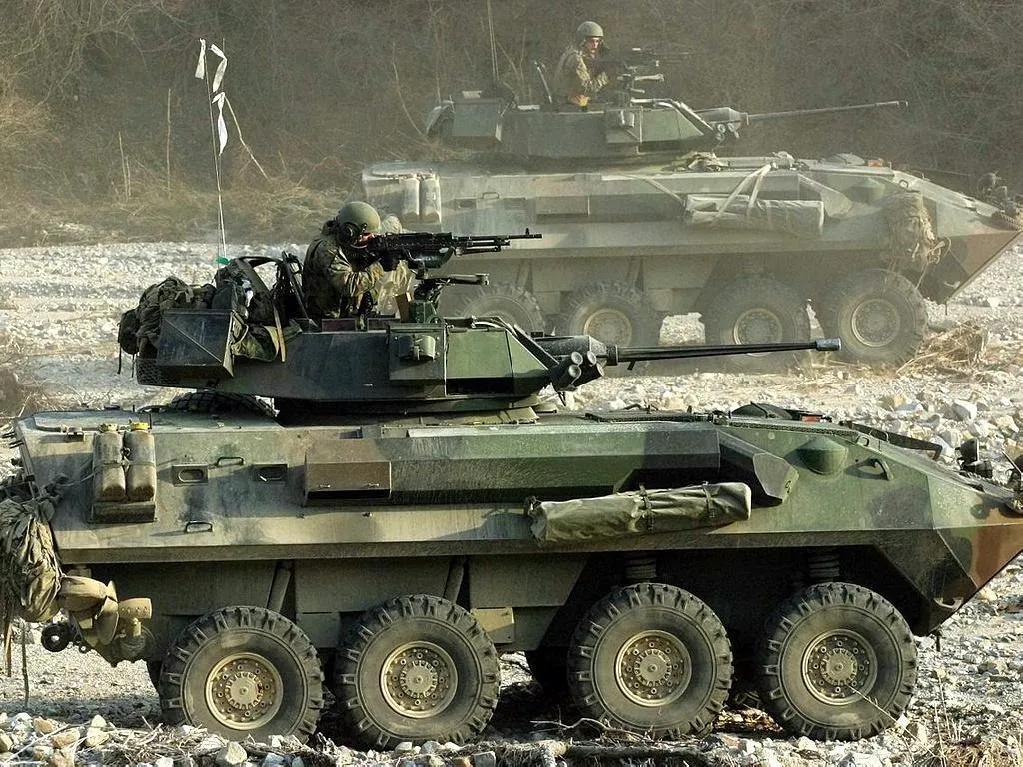 Five infantry fighting vehicles from different countries in the world ...
