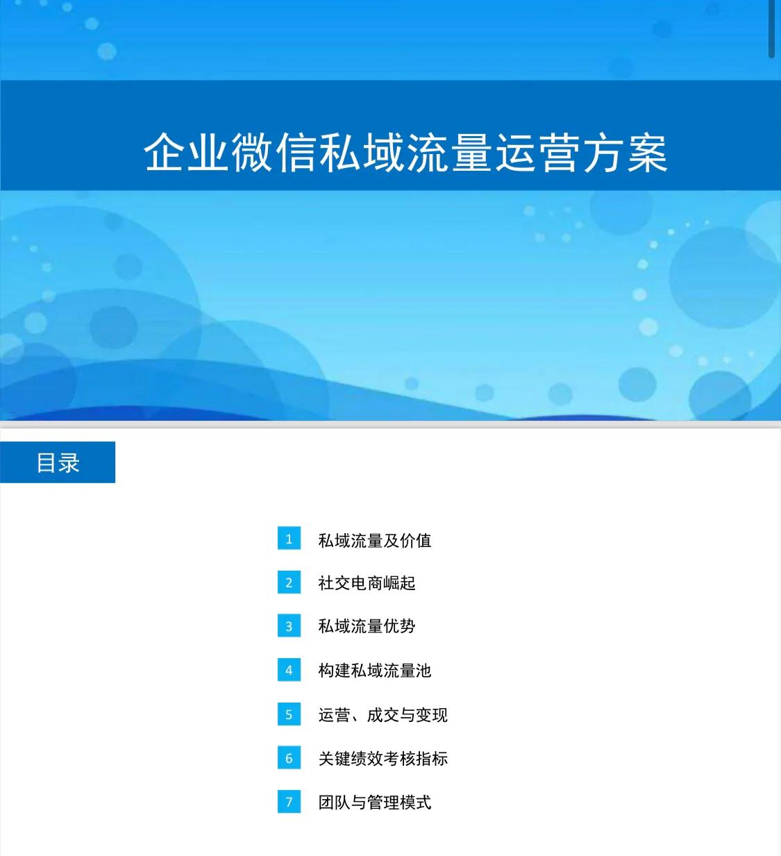 "Enterprise WeChat Private Domain Traffic Operation Plan" full version ...