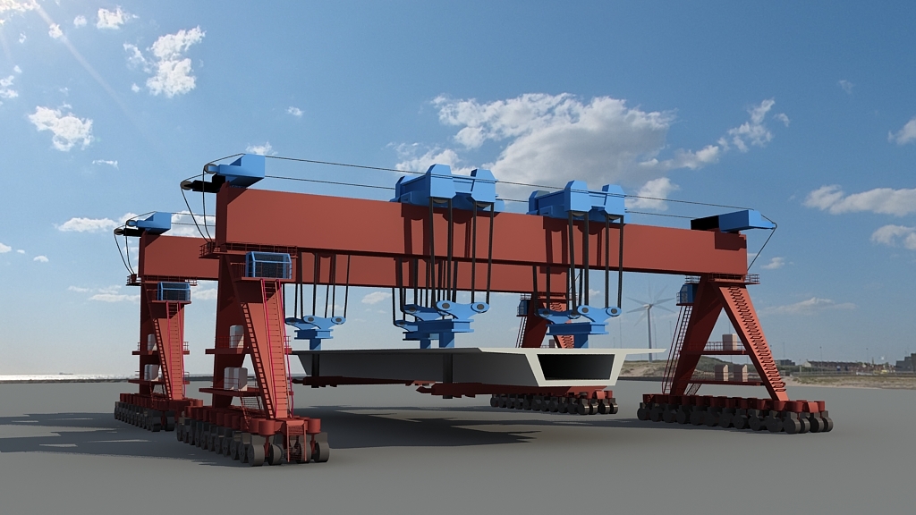 How does the 1,600-ton super gantry crane capable of building an ...
