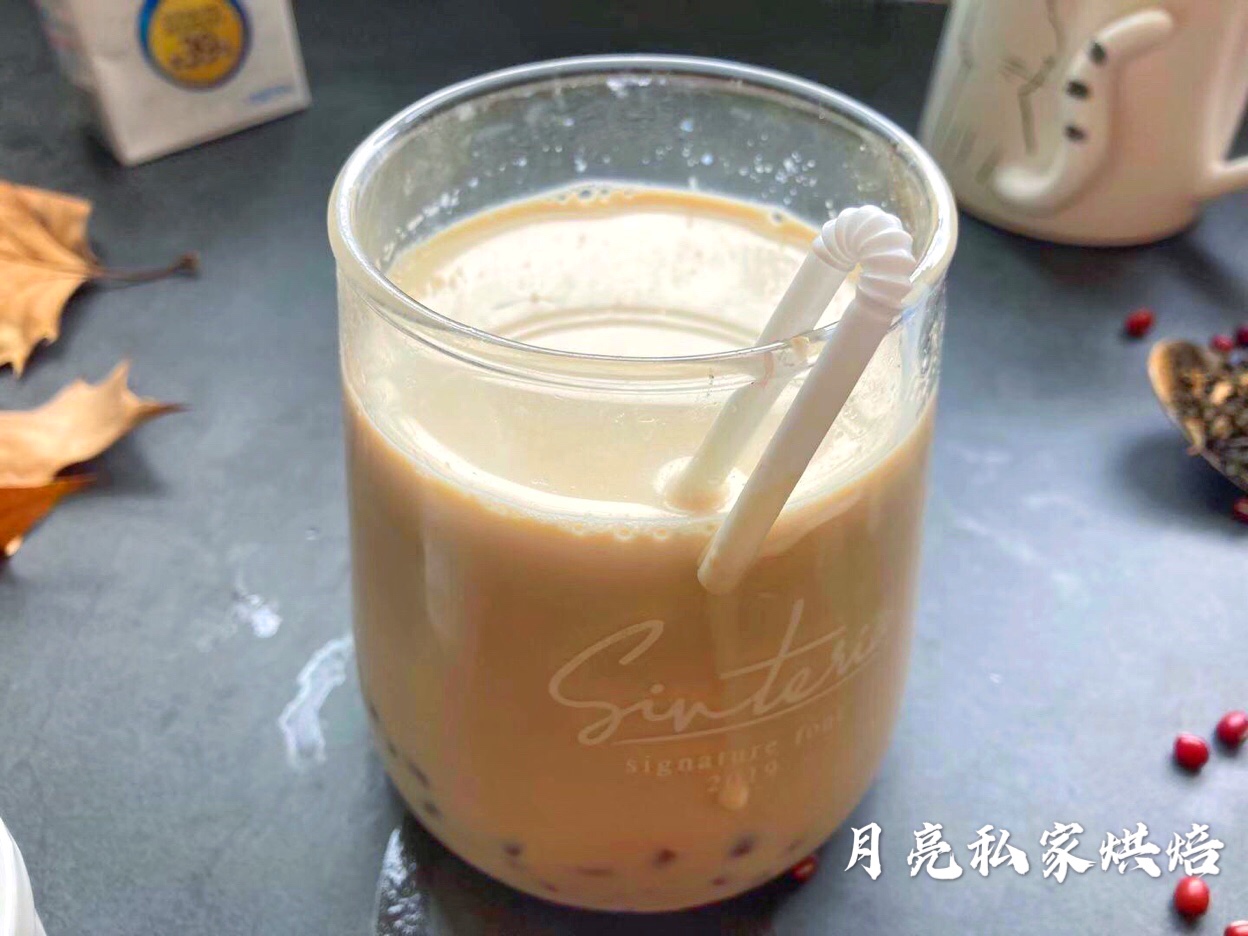 Red bean caramel milk tea, teach you to make it at home, the method is ...
