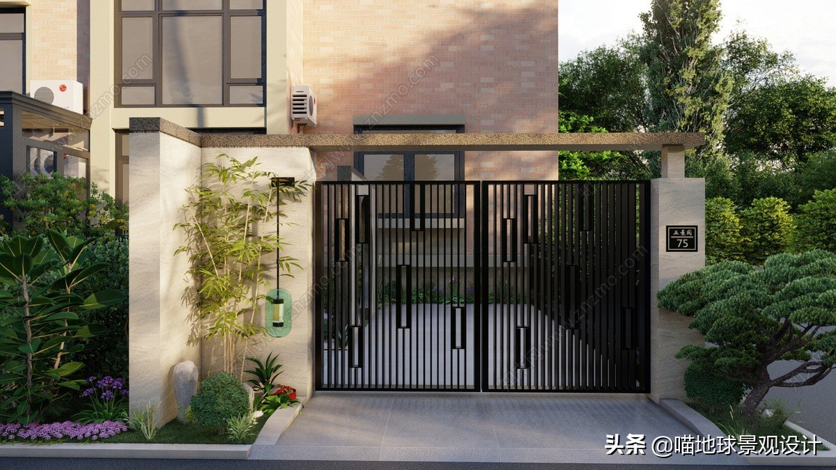 Courtyard landscape design: 30 courtyard car dealer entrance designs ...