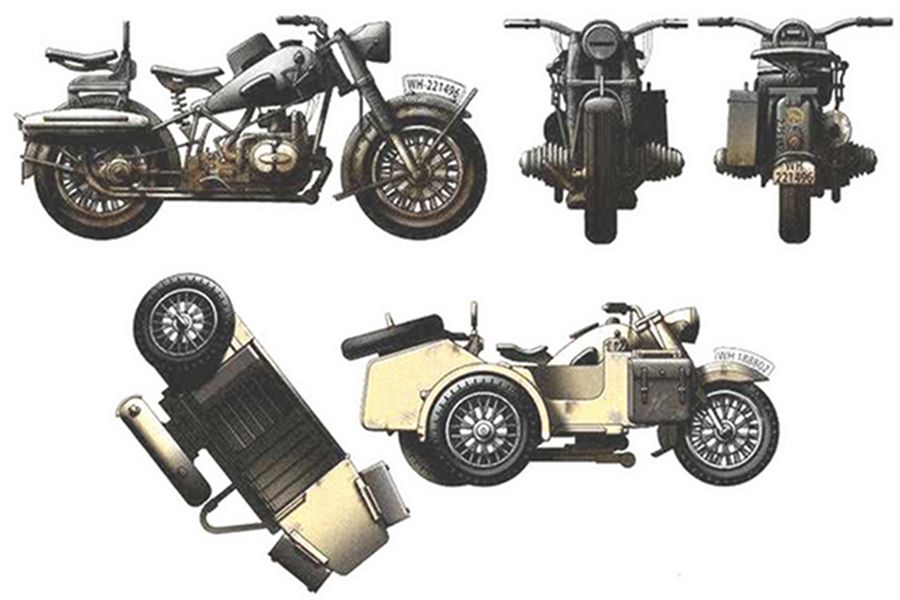 BMW Military Motorcycles, German Military Motorcycles of World War II ...