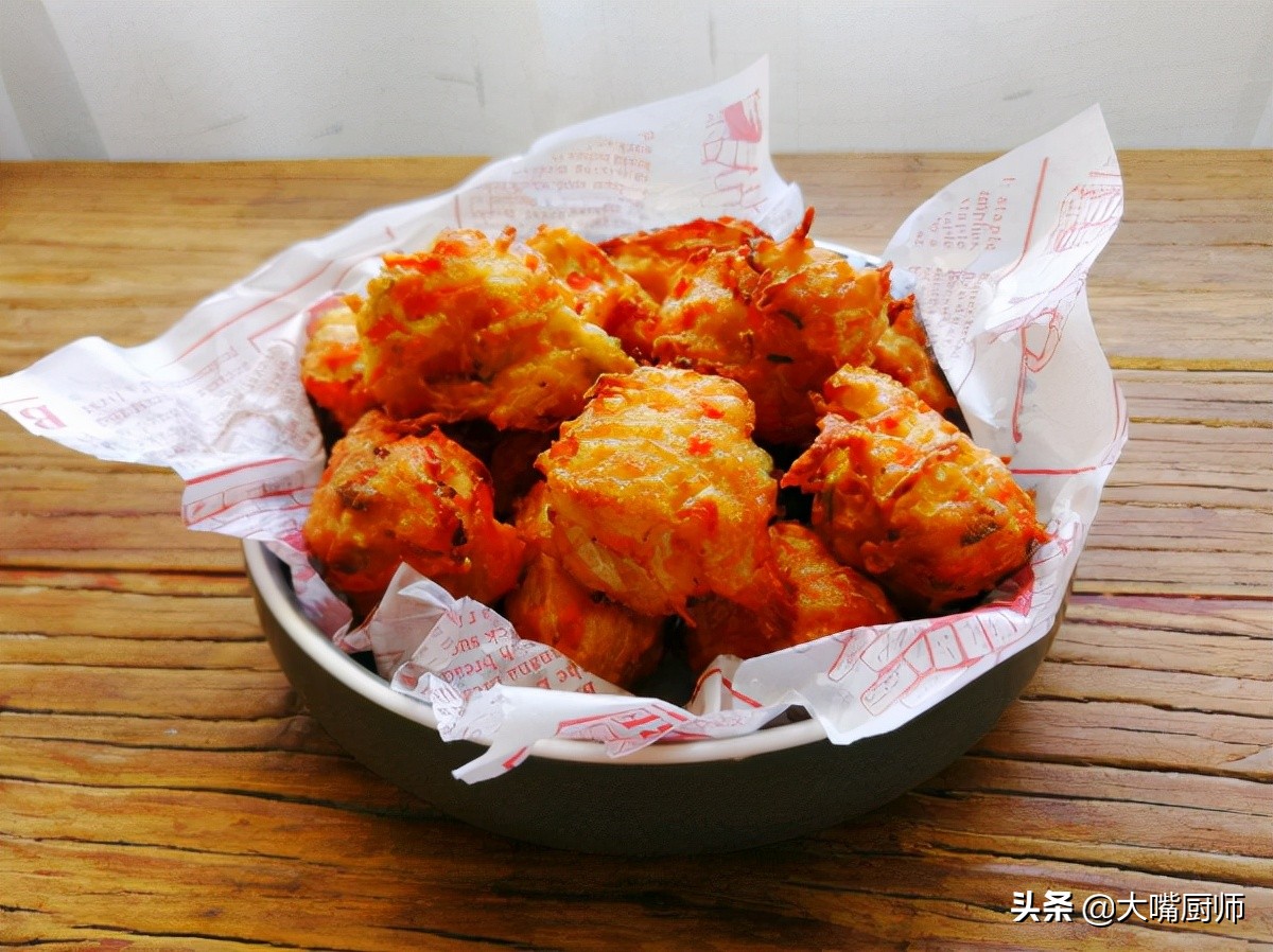Fried radish balls, it's not right to put flour and starch, change to 2 ...