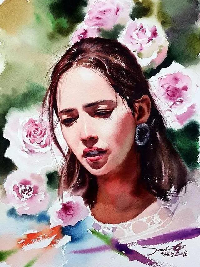 Appreciation of Jung Hun-sung's bright and realistic watercolor ...