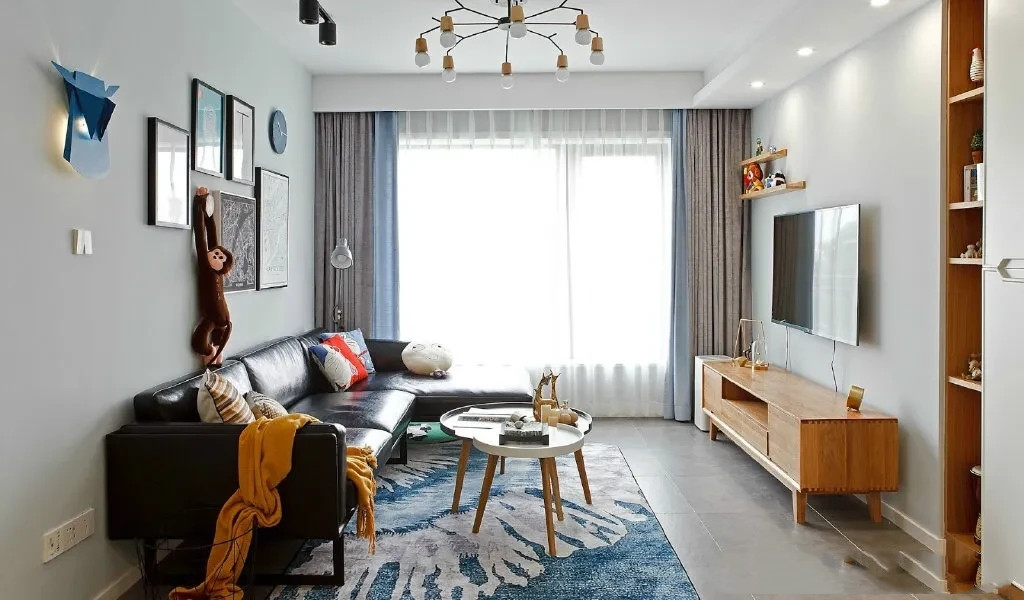 The 65-square-meter Nordic-style new house was completed and moved in ...