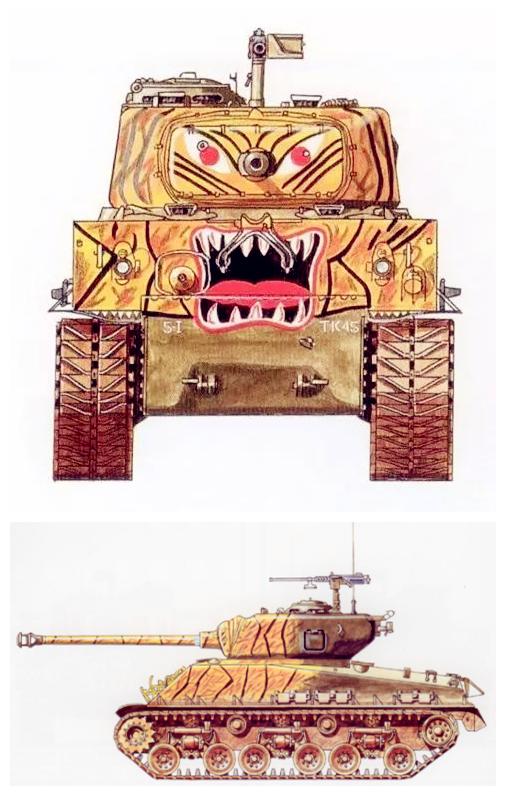 Tiger face tanks on the Korean battlefield-Xiafei, Sherman, Pershing ...