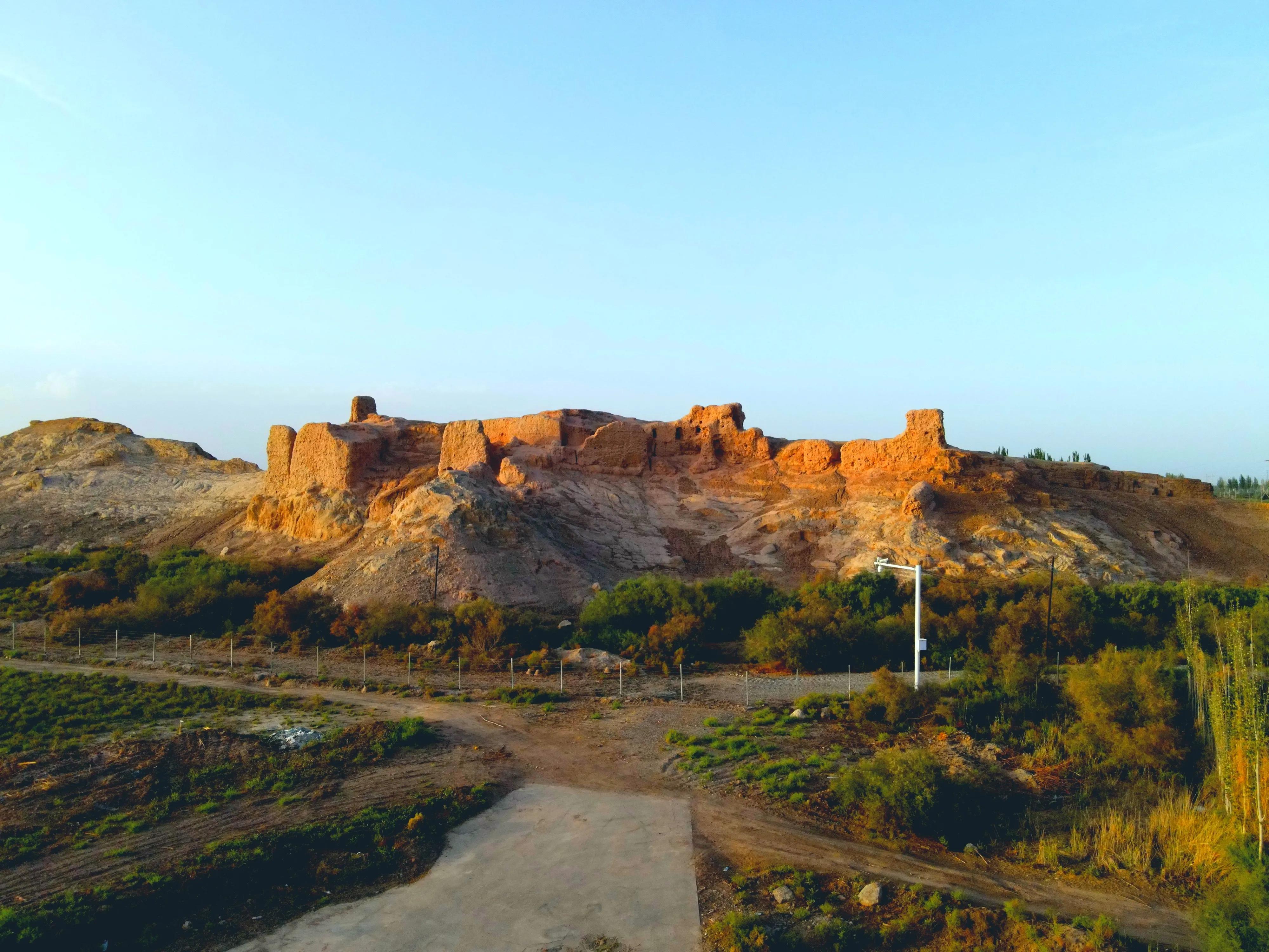 The Buddhist site of Tumshuk Kelema that has experienced two thousand ...
