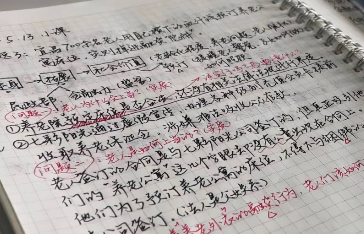 The "School Flower" Feng Lin posted her study notes on the Internet ...