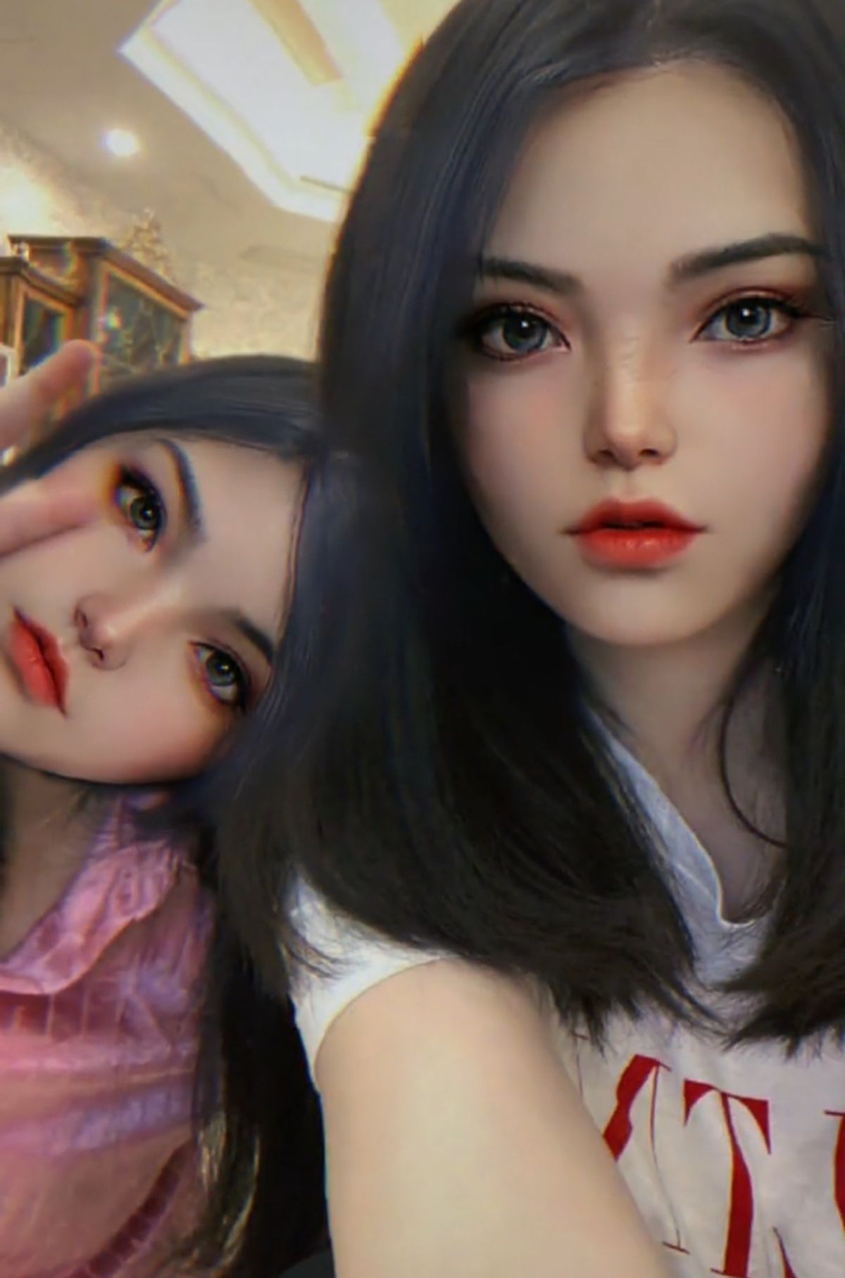 Li Xiang takes a picture of her mother and daughter, and Wang Shiling's ...