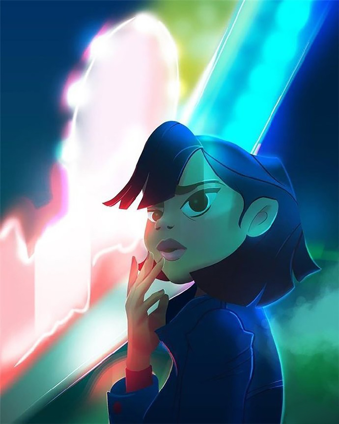 The hazy light and shadow create the atmosphere of the picture and make ...