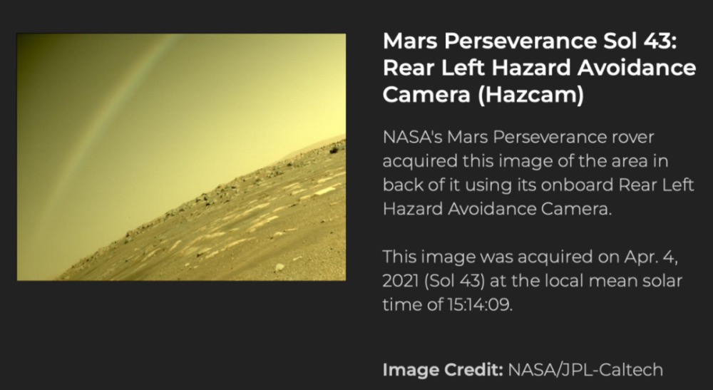 Is there a rainbow on Mars?Perseverance captured alien spectacles ...