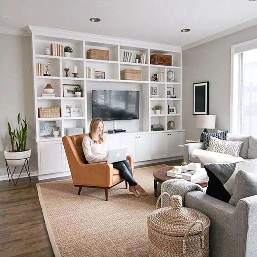 30 TV background wall designs, any one can make the living room 10 ...