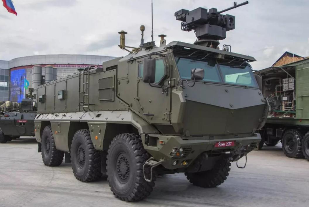 Typhoon PVO air defense armored vehicle, appeared on the Red Square parade, compatible with ...