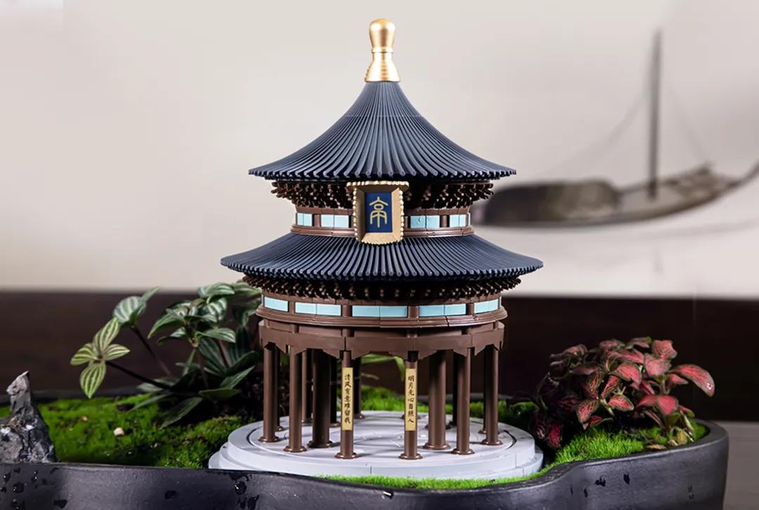 The mortise and tenon building block double-eave pavilion that belongs ...