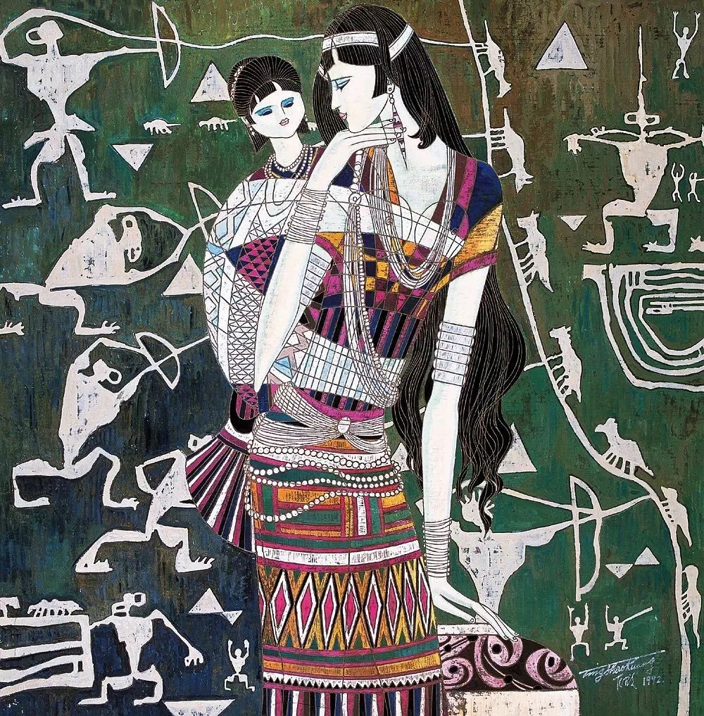 Appreciation of 26 fine works of modern heavy color painting master ...