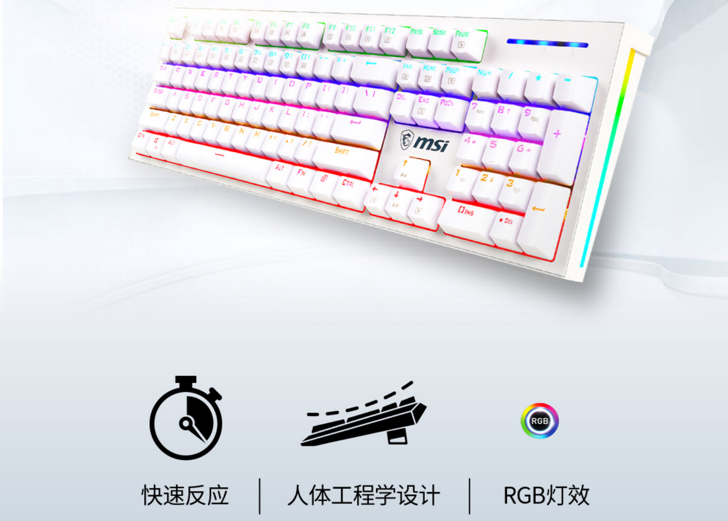 Hundred yuan little monster!Button life is 50 million times, MSI GK50Z ...