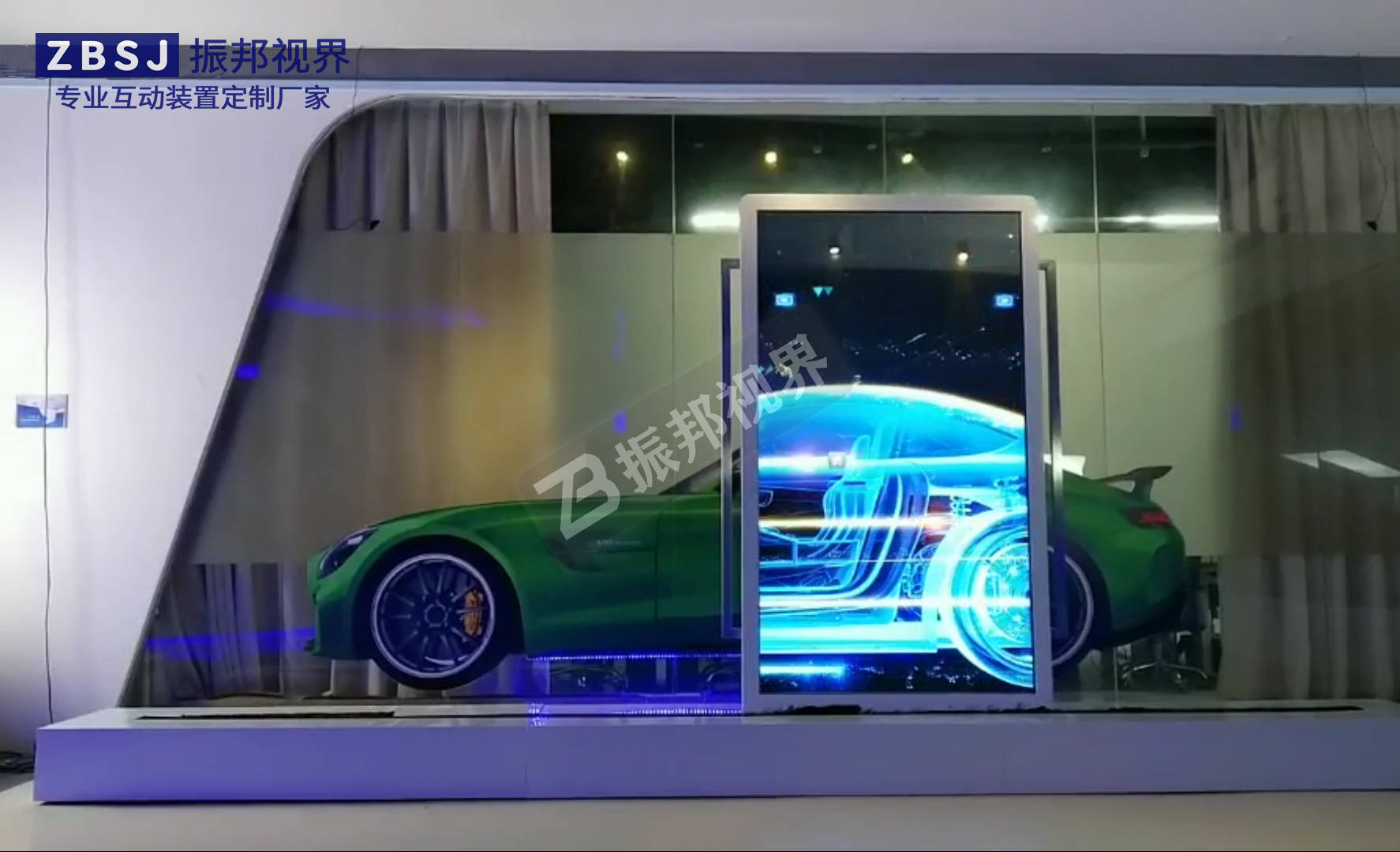 Cool multimedia interactive device in car showroom - iMedia