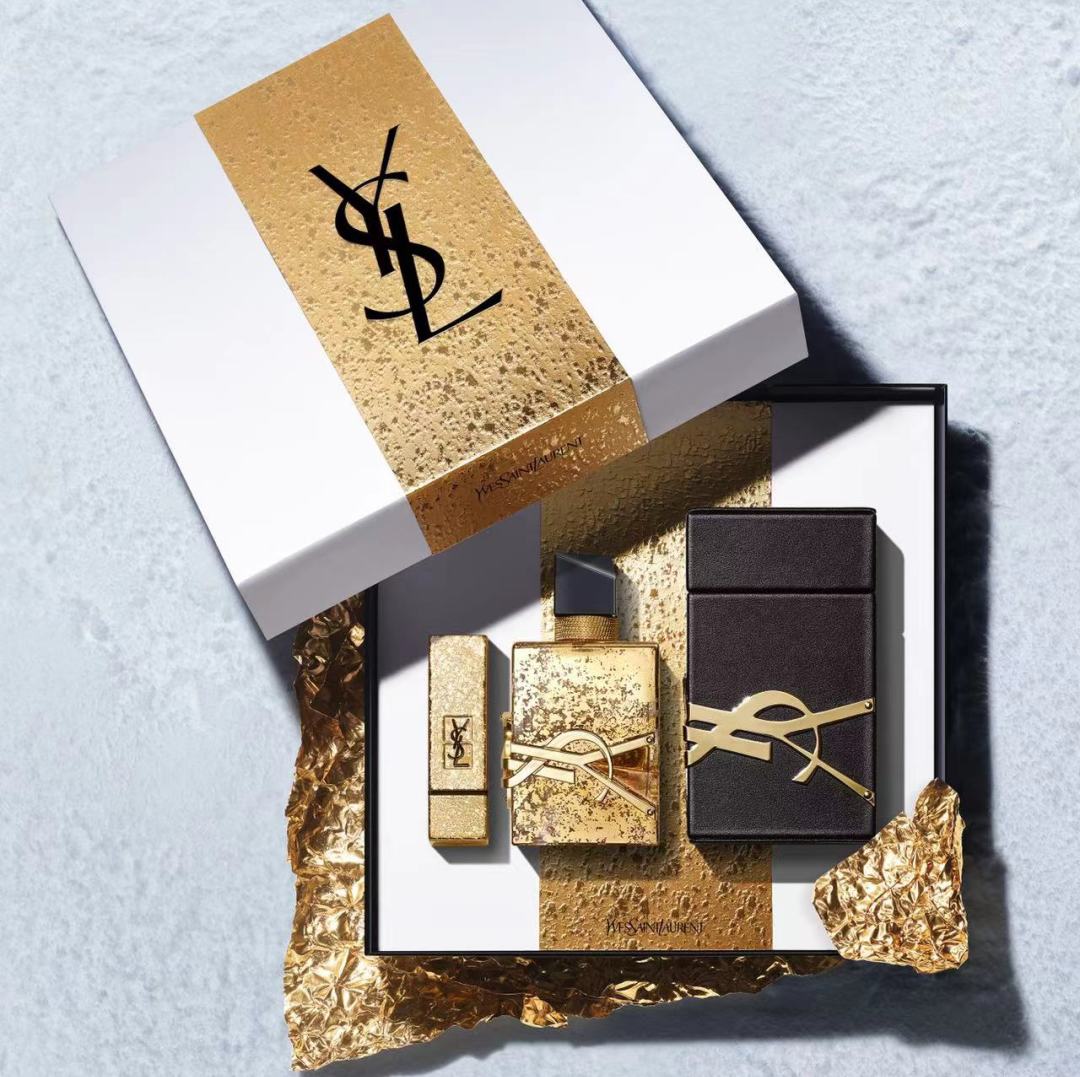 YSL Saint Laurent Beauty 2021 Christmas Gold Foil Limited Series Gold ...