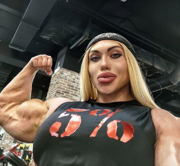 The Russian muscular goddess is proud of her body and doesn't care if ...