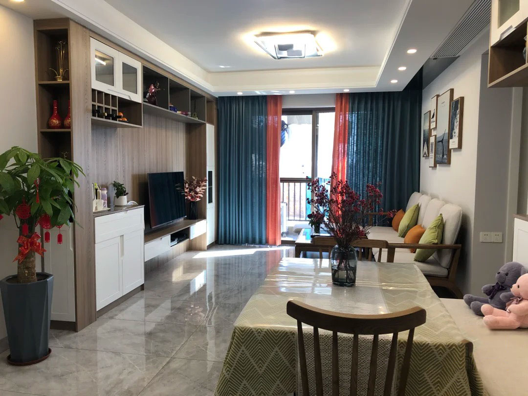 89 square meters small three-bedroom, one year after renovation ...
