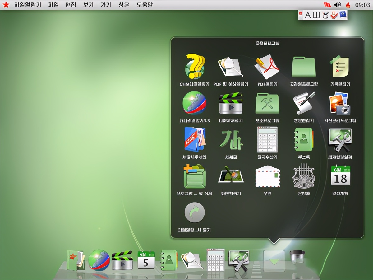 Red Star OS, a highly domestic North Korean system, more concise than ...