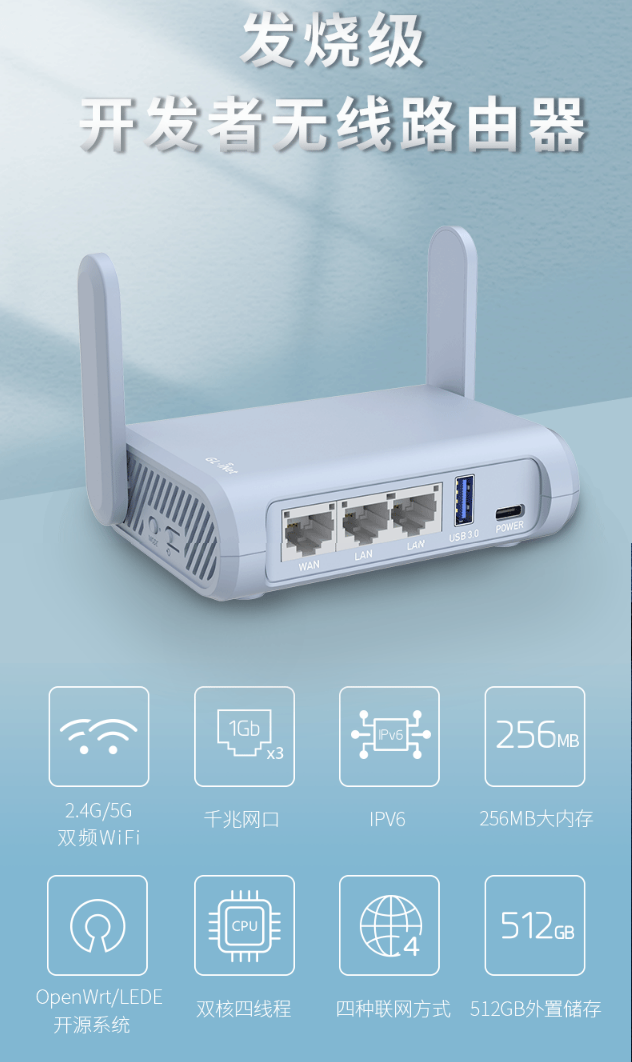 GL.iNet MT1300 full gigabit mini intelligent routing disassembly ...