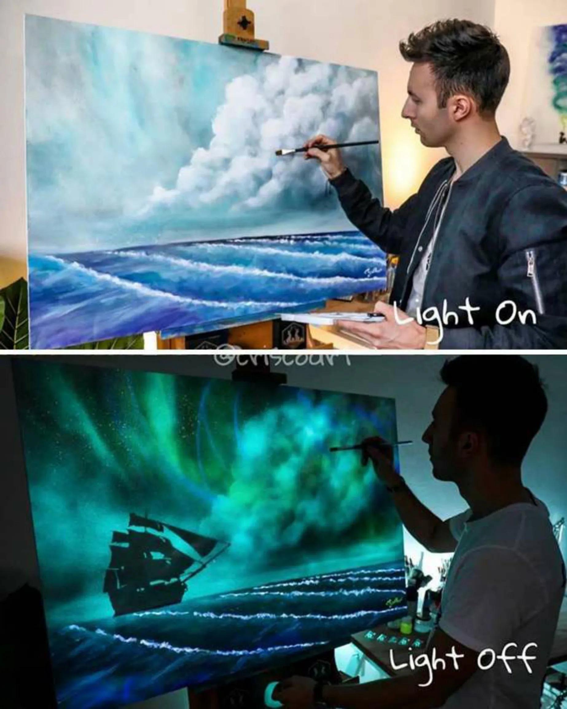 Magical luminous painting: it is more beautiful at night than during ...