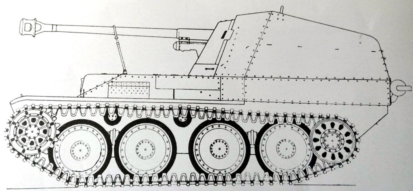 German tank destroyer of World War II "Weasel" anti-tank gun vehicle ...