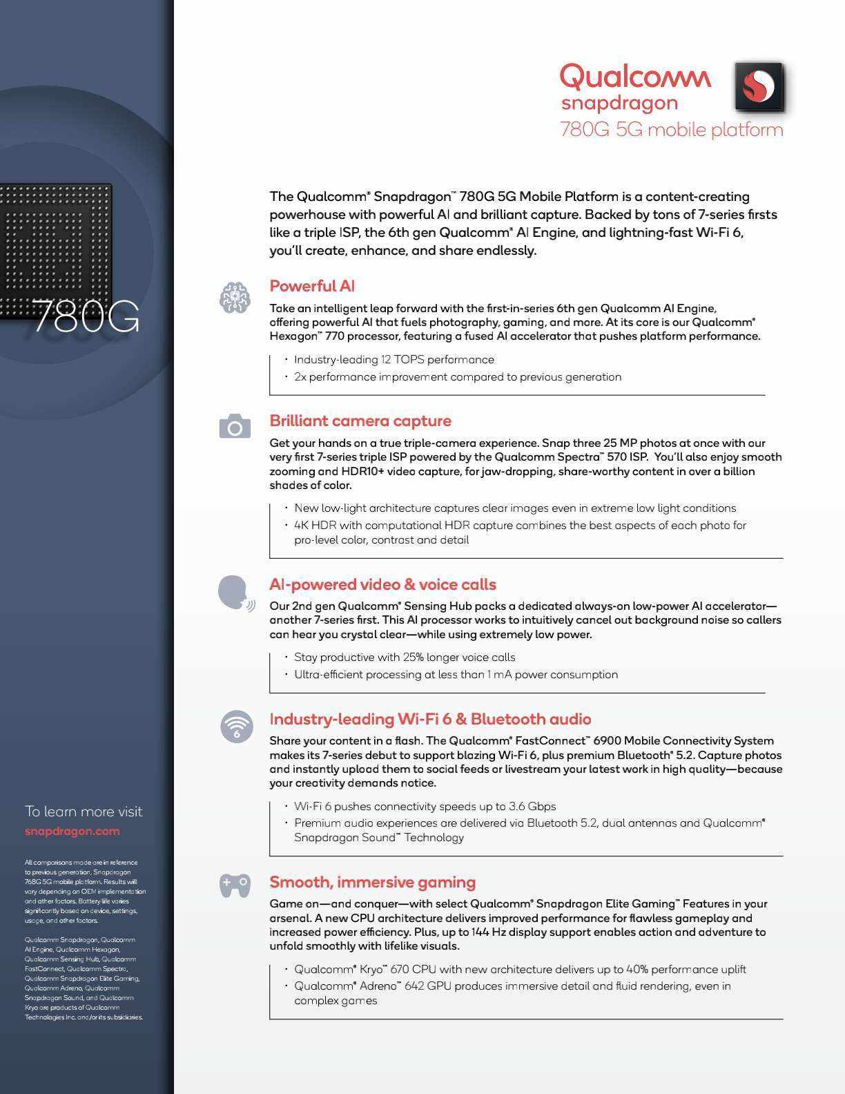 高通驍龍780G發布，採用三星5nm 工藝製程，實力出色 - 資訊咖